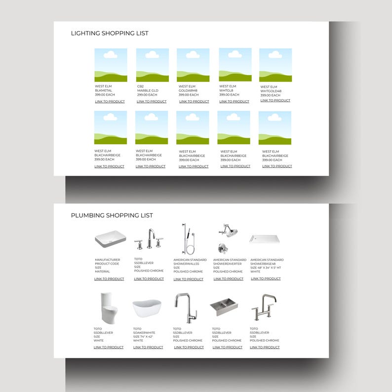 Interior Design Shopping List Template: Modern Minimalist Canva ...