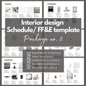 Interior Design Schedule Template, FF&E Canva Template, Edit in Canva ...