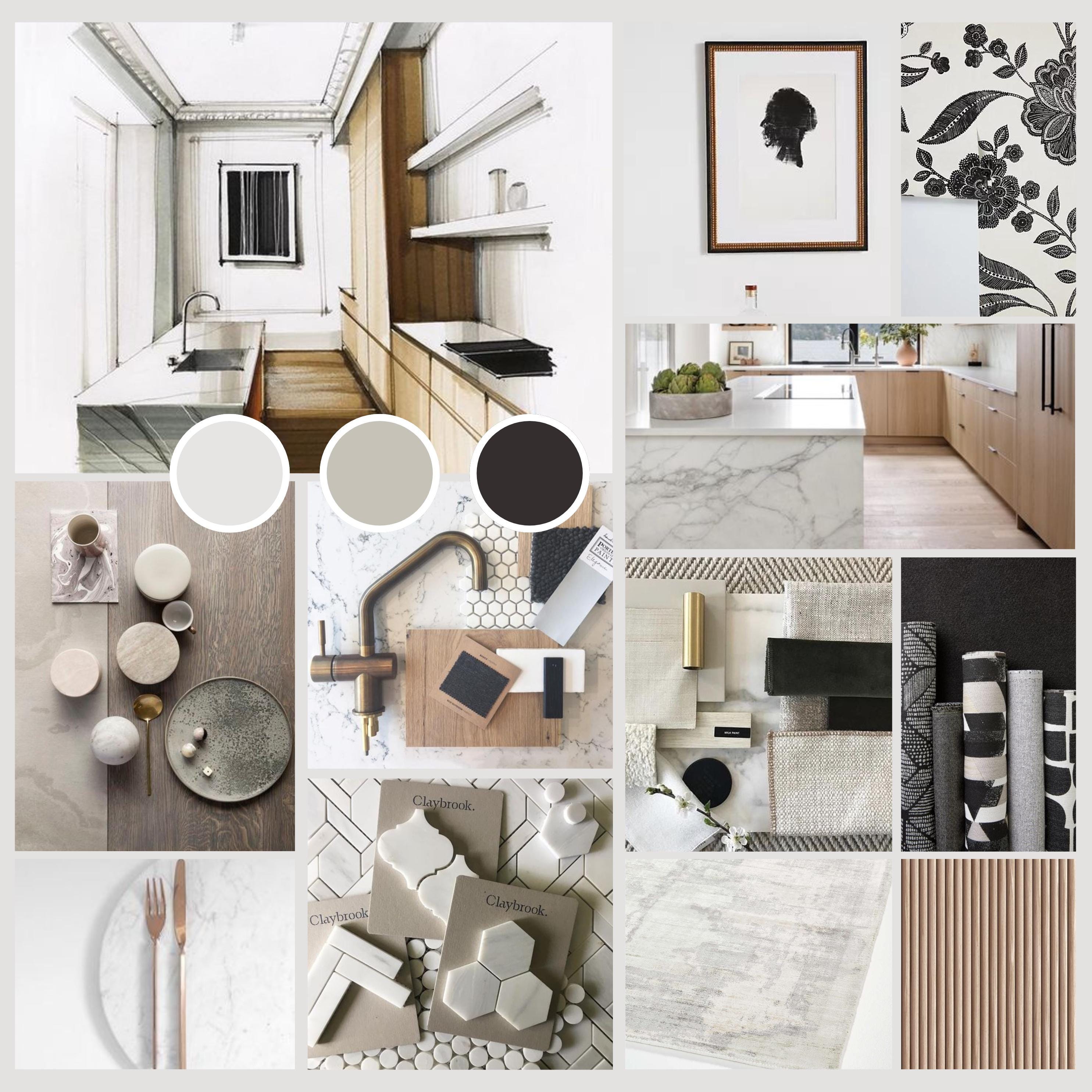 Interior Design Moodboard Template Canva Editable Moodboard Furniture