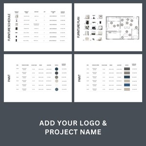 Interior Design Schedule Template, Fully Editable With Canva, Fixtures ...