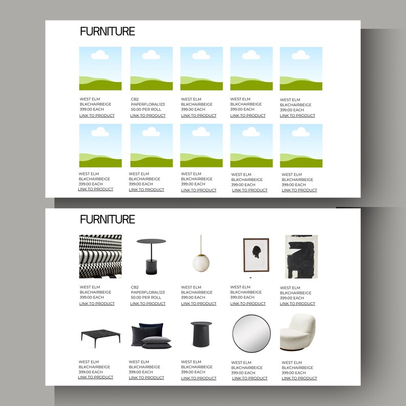 Interior Design FFE Schedule Template, Canva Fully Editable, Furniture ...