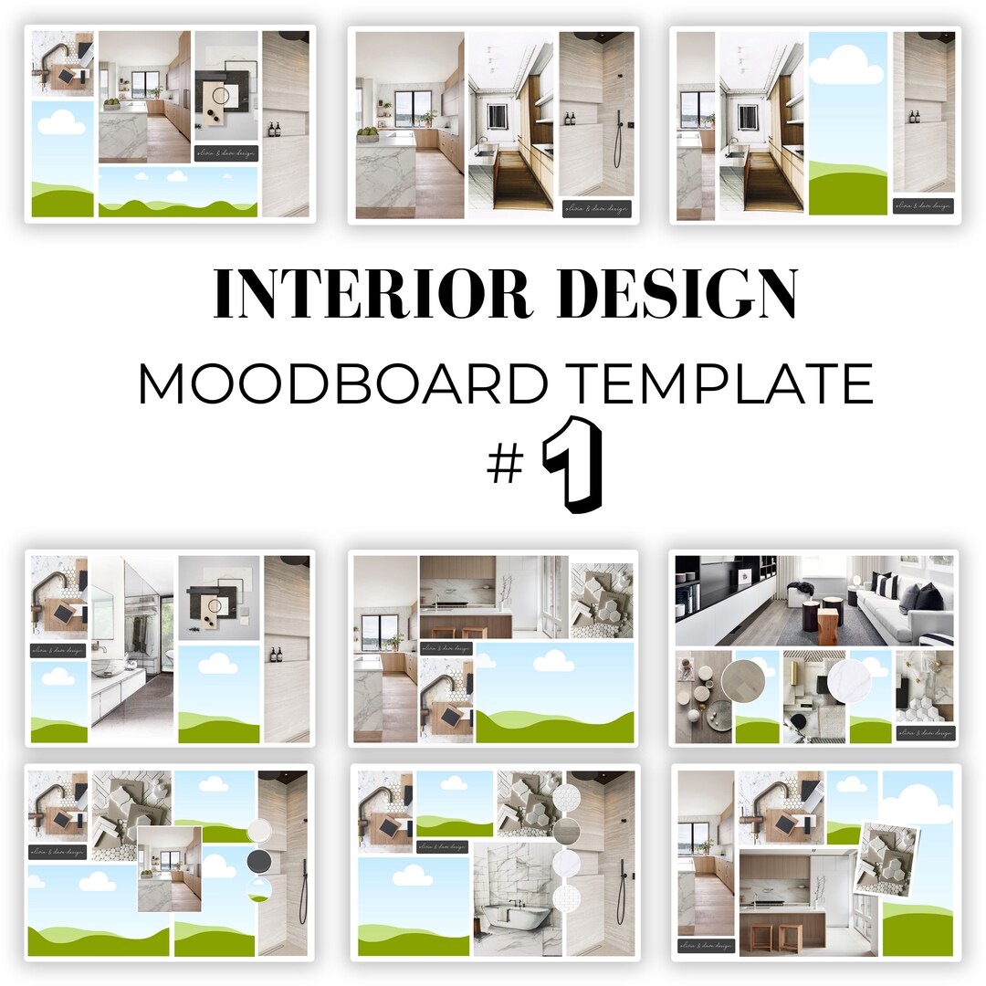 Interior Designer Moodboard Template, Canva Editable Moodboard ...