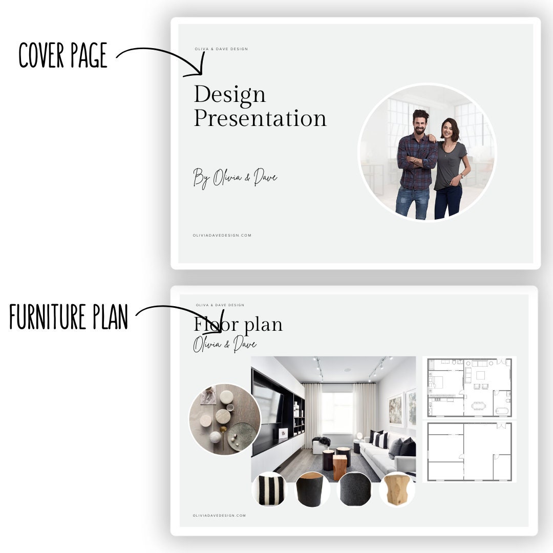 Interior Designer Editable Canva Presentation Template - Etsy