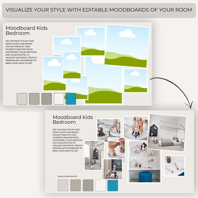 Bedroom Planner Template Canva, Drag and Drop Furniture Layout, Scale ...