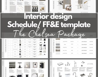 Interior Design Schedule Template, Fully Editable With Canva, Fixtures ...