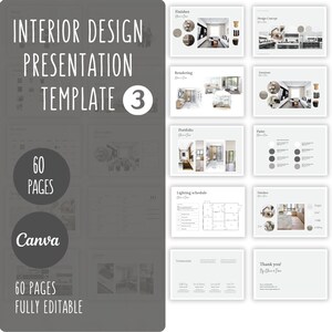 Interior Designer Editable Canva Presentation Template - Etsy