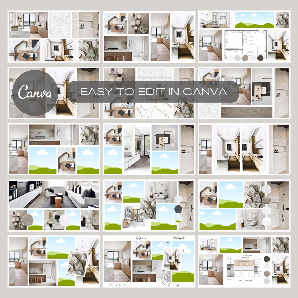Canva Editable Interior Design Moodboard Template (digital Download) - Etsy