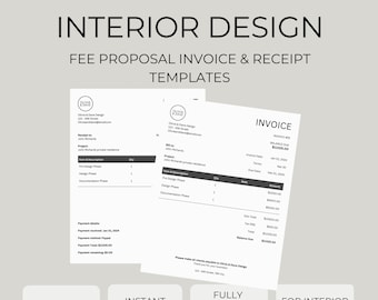 Interior Design Fee Proposal Template - Etsy