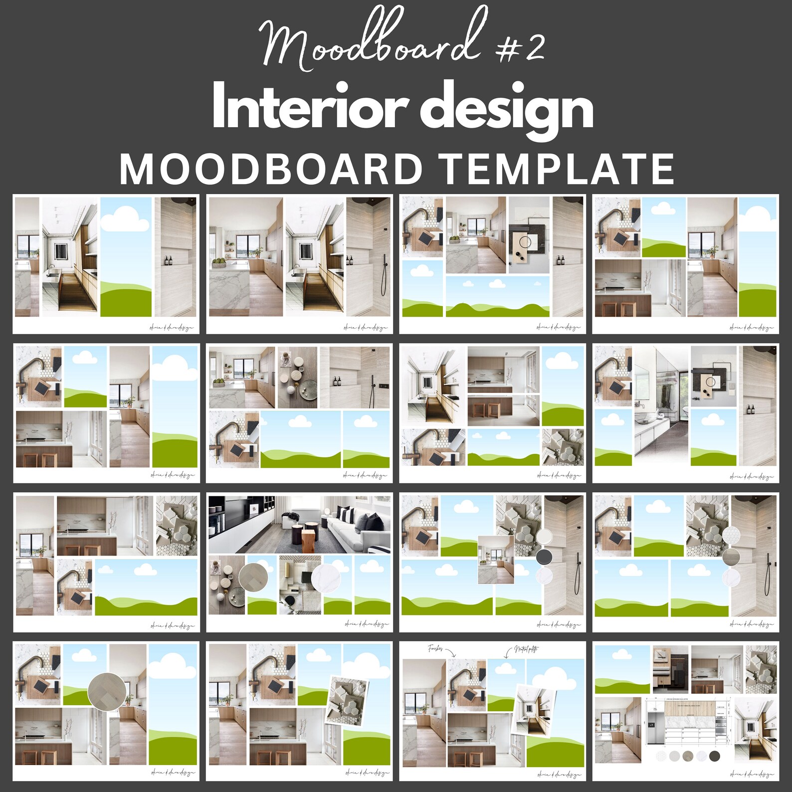 Interior Design Moodboard Template, Canva Editable Moodboard, Furniture ...