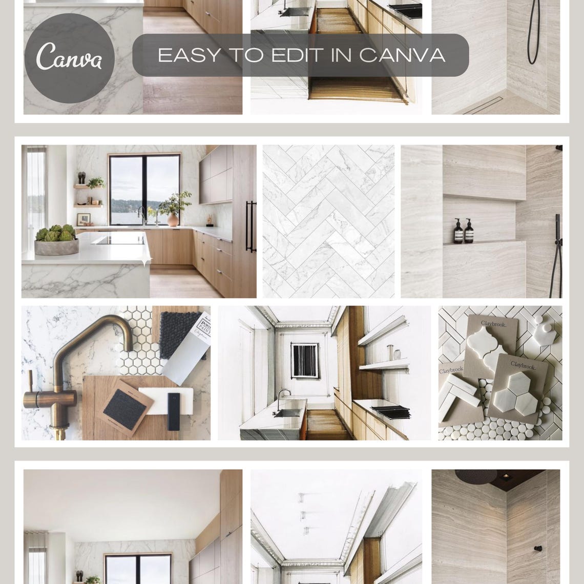 Canva Editable Interior Design Moodboard Template (digital Download) - Etsy