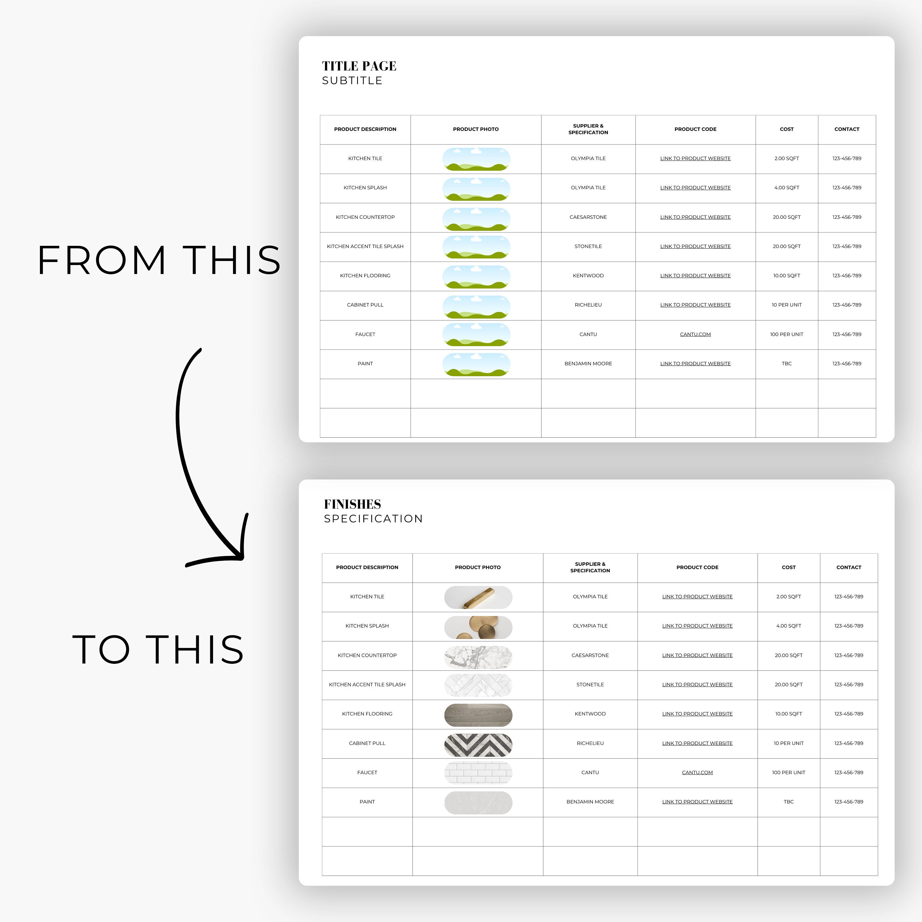 Interior Design Schedules Template, Canva Design Template, Fixture ...
