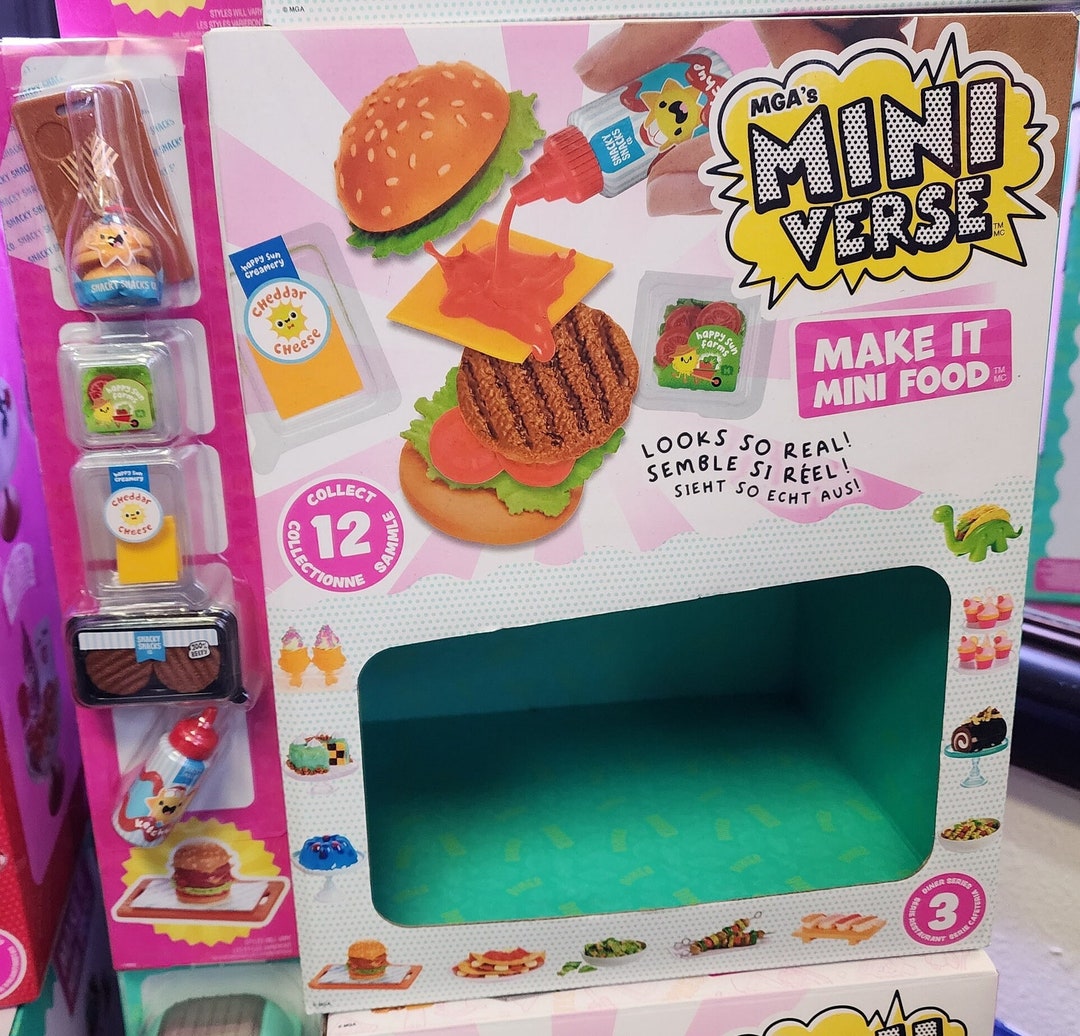 MGA Miniverse Make It Mini Food Diner 3 Series Displaystand Box With ...
