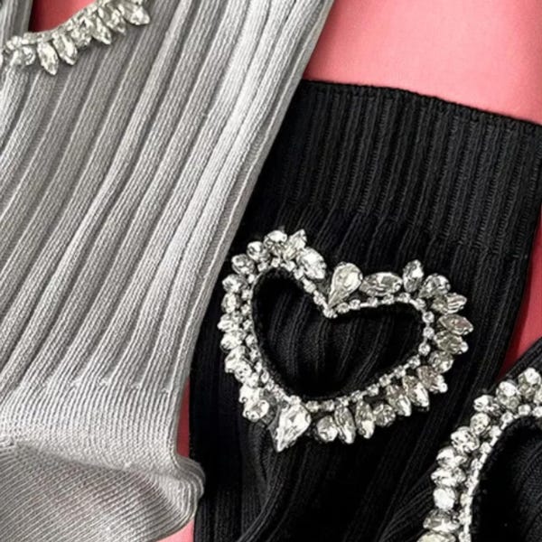 Rhinestone Socks - Etsy