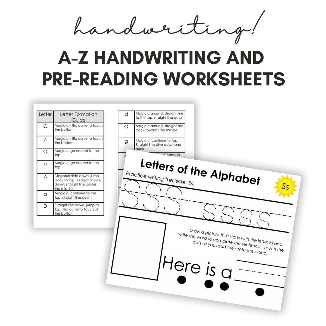 A-Z Handwriting Practice Sheet - Etsy