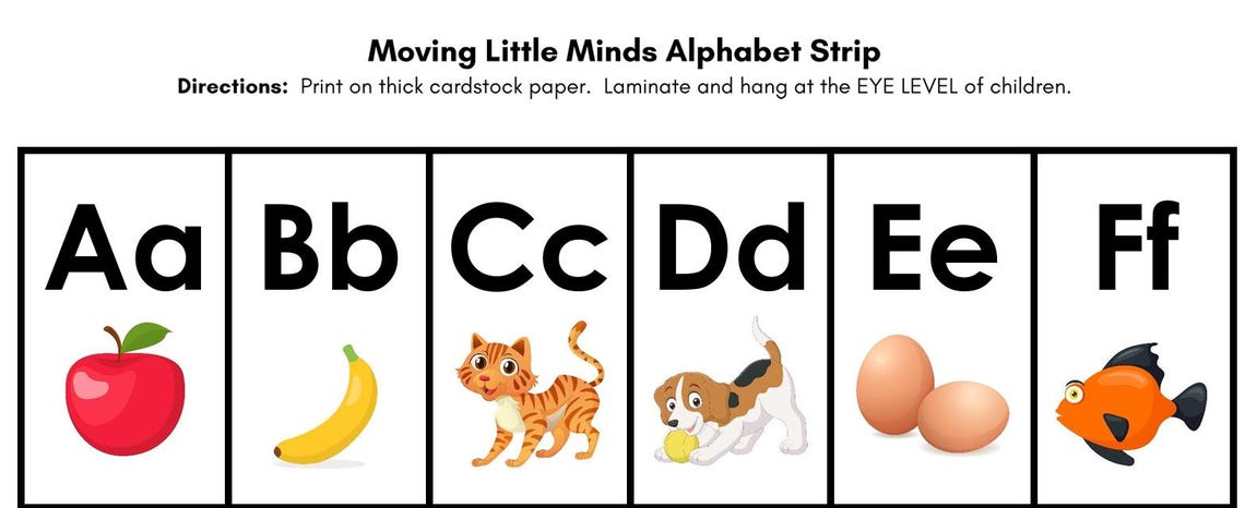 Alphabet Wall Line and Activities - Etsy