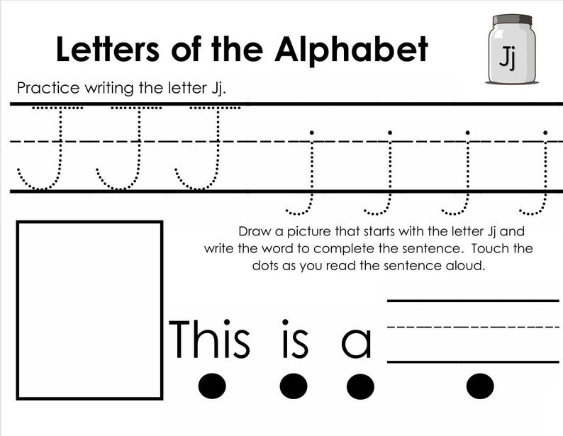 A-Z Handwriting Practice Sheet - Etsy
