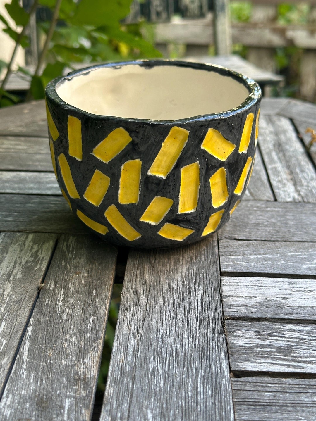 Bumblebee Inspired Bowl Stoneware Clay Handmade Bowl - Etsy