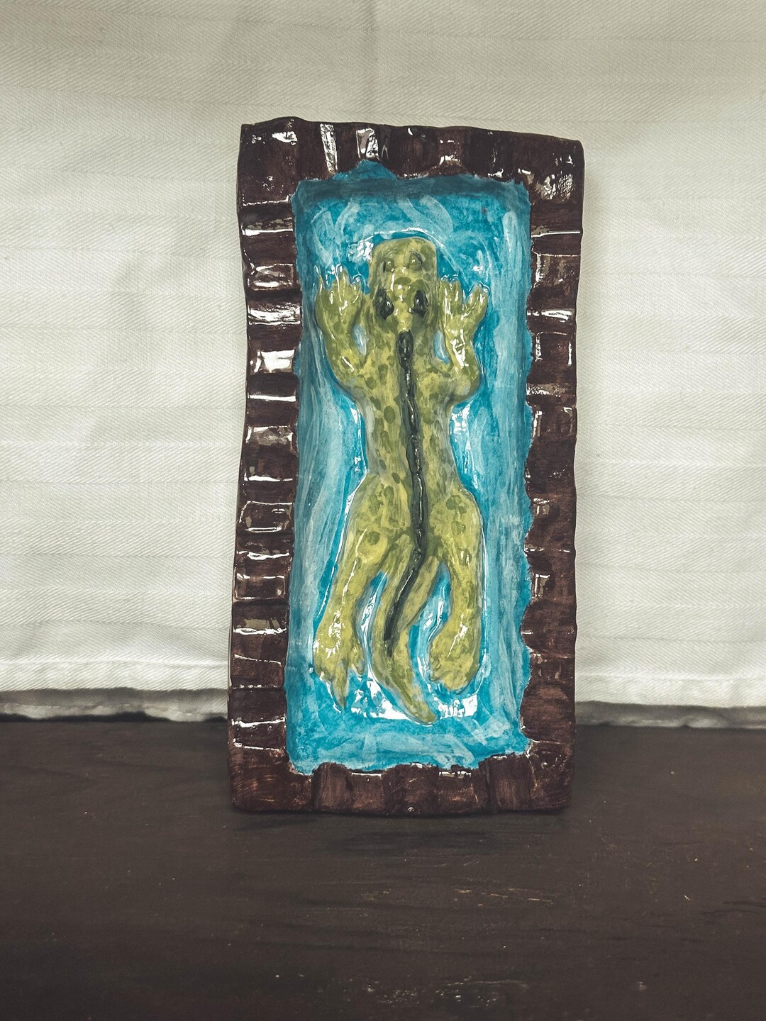 Alligator in Water Trinket Dish Trinket Dish Stoneware Clay - Etsy