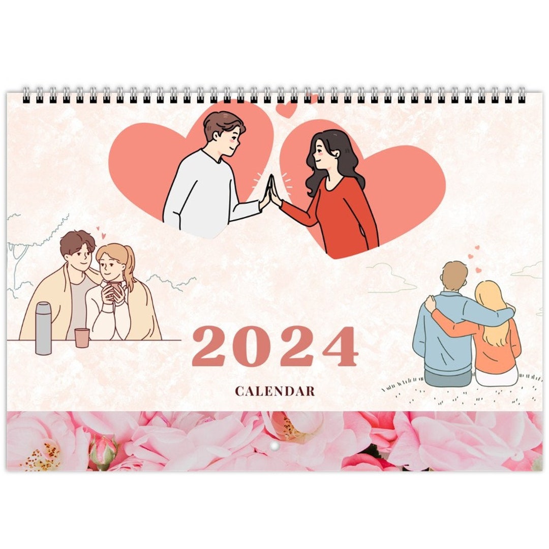 Calendar 2024, Couple Table/ Wall Calendars, Cute Calendar, Gift for ...