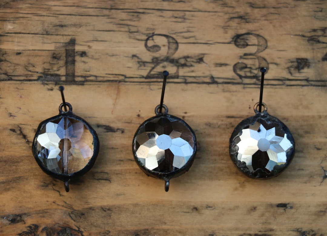 Round Soldered Crystal Pendant,gothic Rose Window, Artisan Jewelry ...