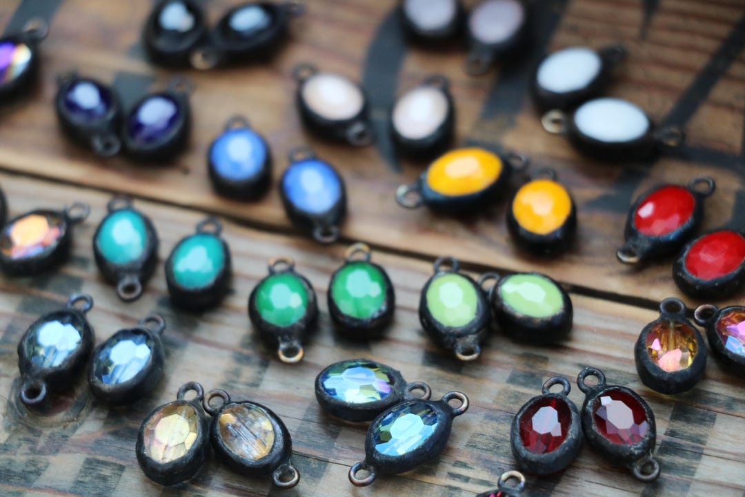 Crystal Iridescent Soldered Glass Pendant.antique Style, Shiny ...