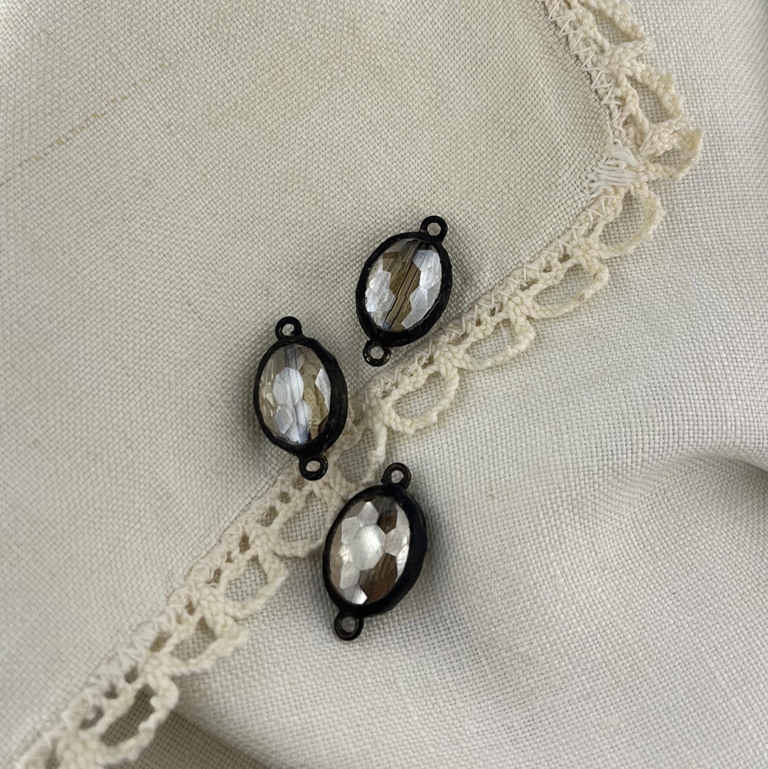 Oval Soldered Lead-free Clear Glass Connectors - Etsy