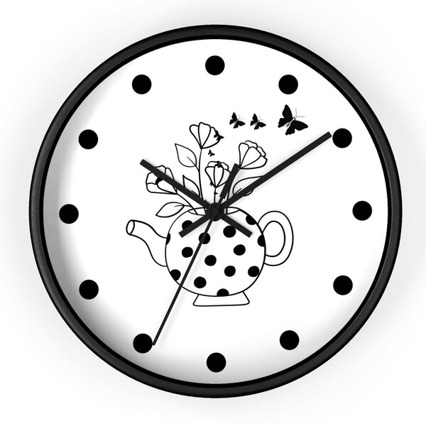 Polka Dot Clock - Etsy