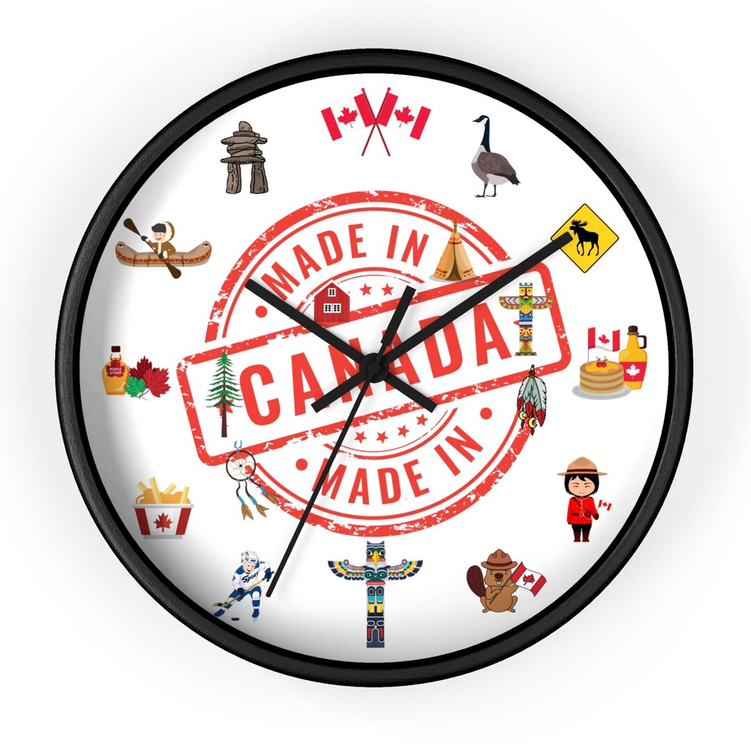 Canada Wall Clock 10 Inch Round Battery Operated Clock Made in Canada ...
