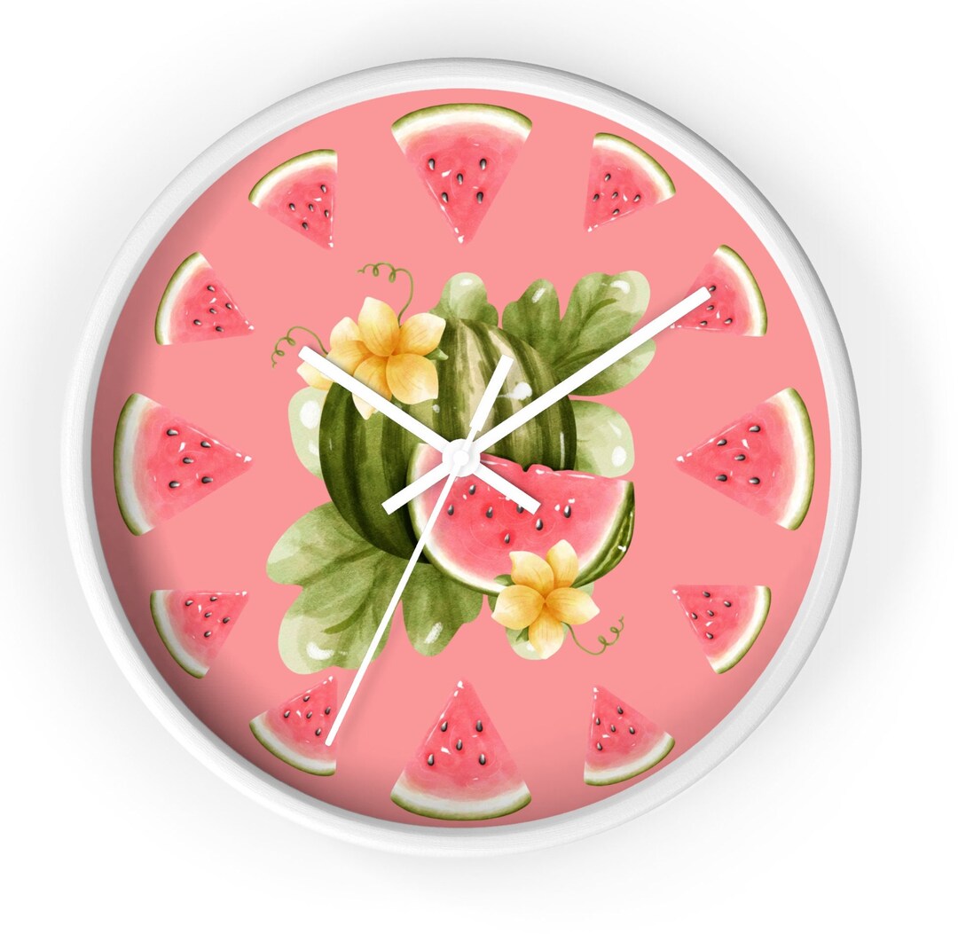 Watermelon Wall Clock 10 Inch Battery Operated Wall Clock is a Great ...