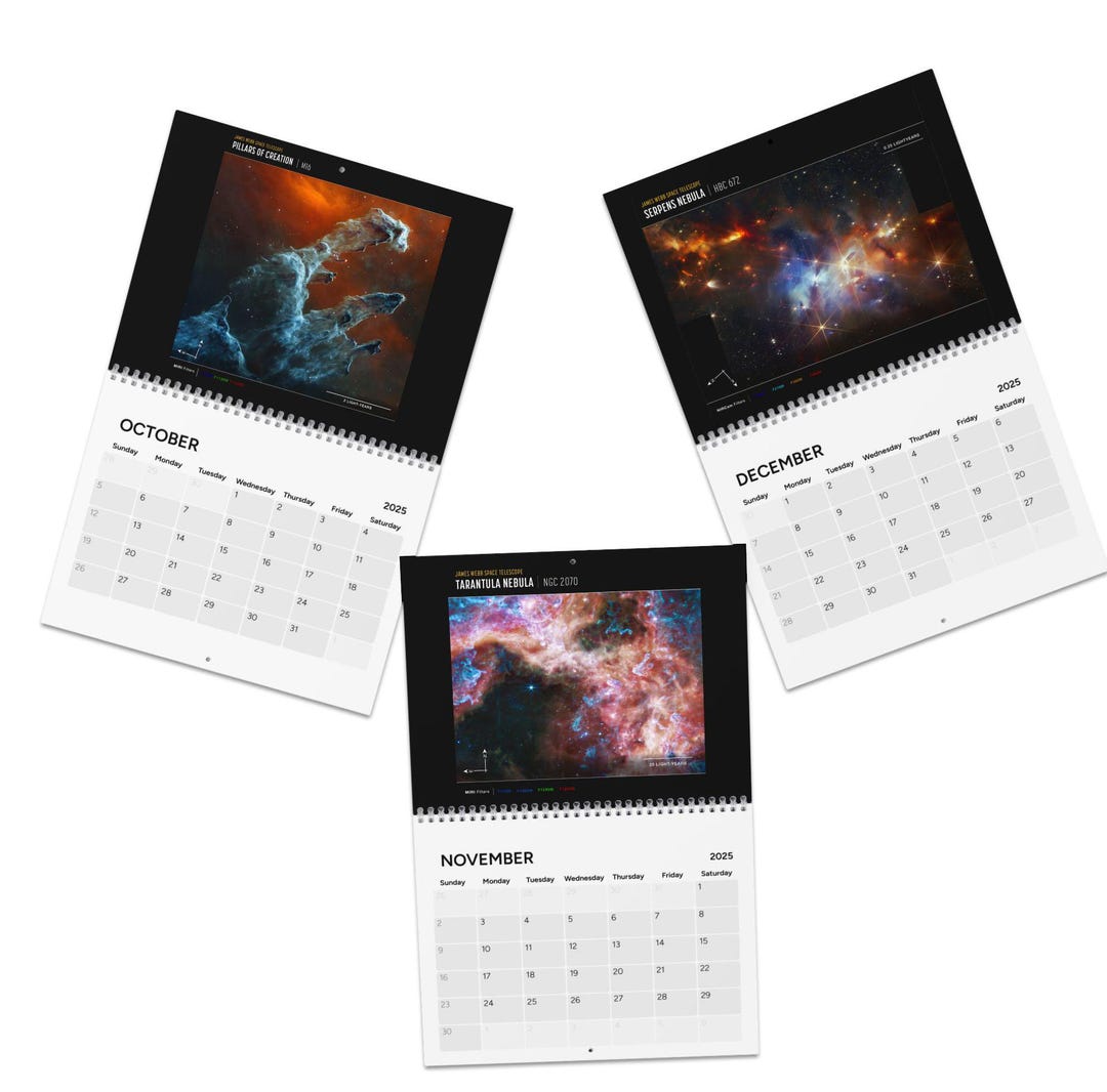 2025 Calender, Space-themed Calendar, Astronomical Gift, Starry Sky ...