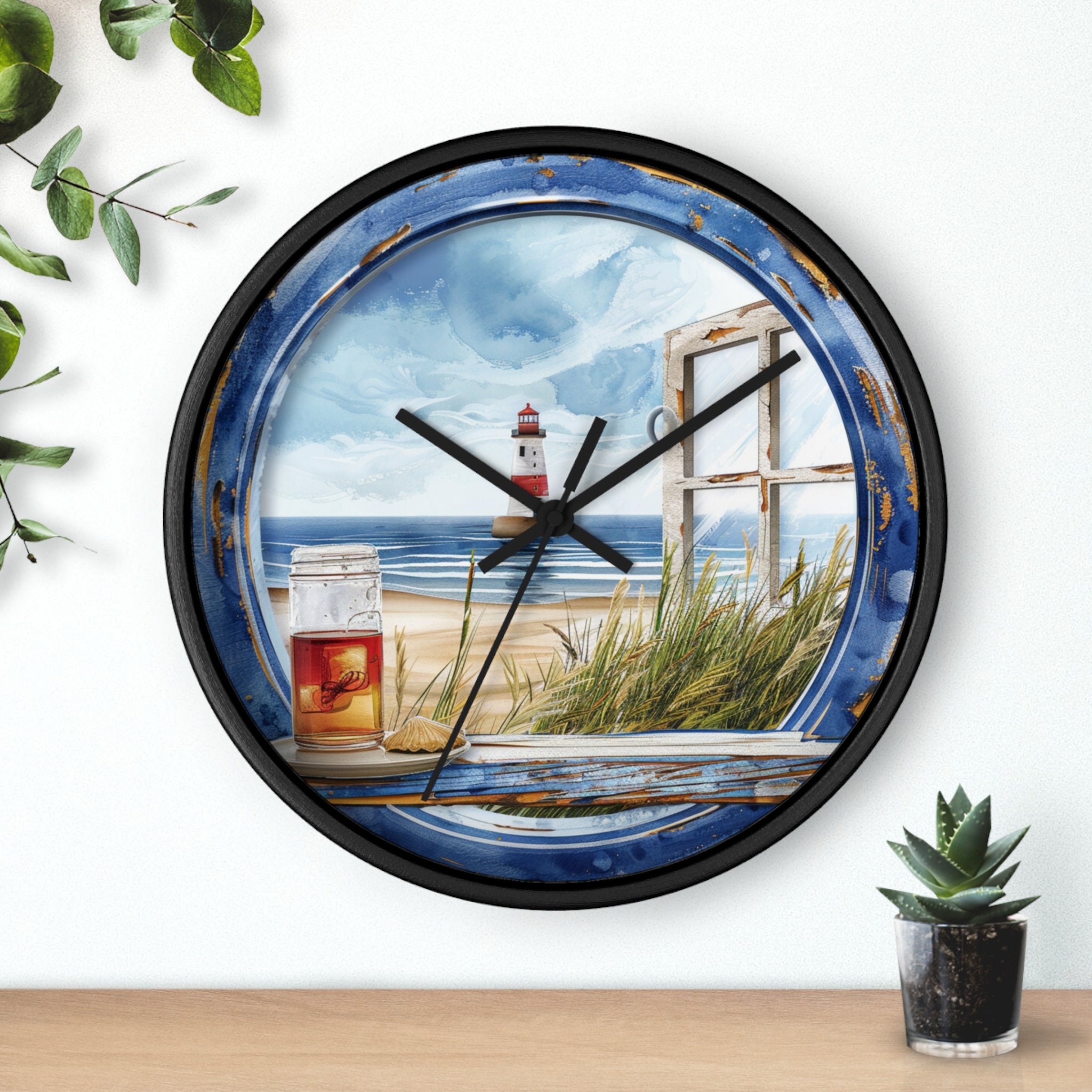 Lighthouse Wall Clock Great 10 Inch Battery Wall Clock for Any Room ...