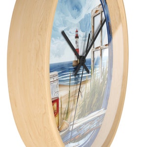 Lighthouse Wall Clock Great 10 Inch Battery Wall Clock for Any Room With a Nautical Beach Theme ...