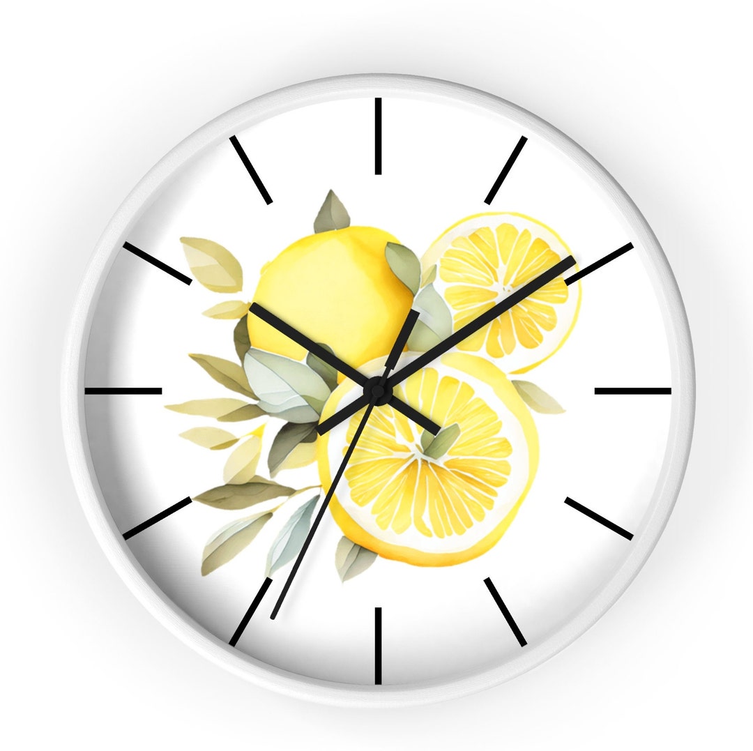 Unique Lemon Wall Clock Battery Operated Great for Any Space. - Etsy