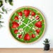 Strawberry Wall Clock 10 Inch 25 Cm Round Hanging Wall Clock Battery ...