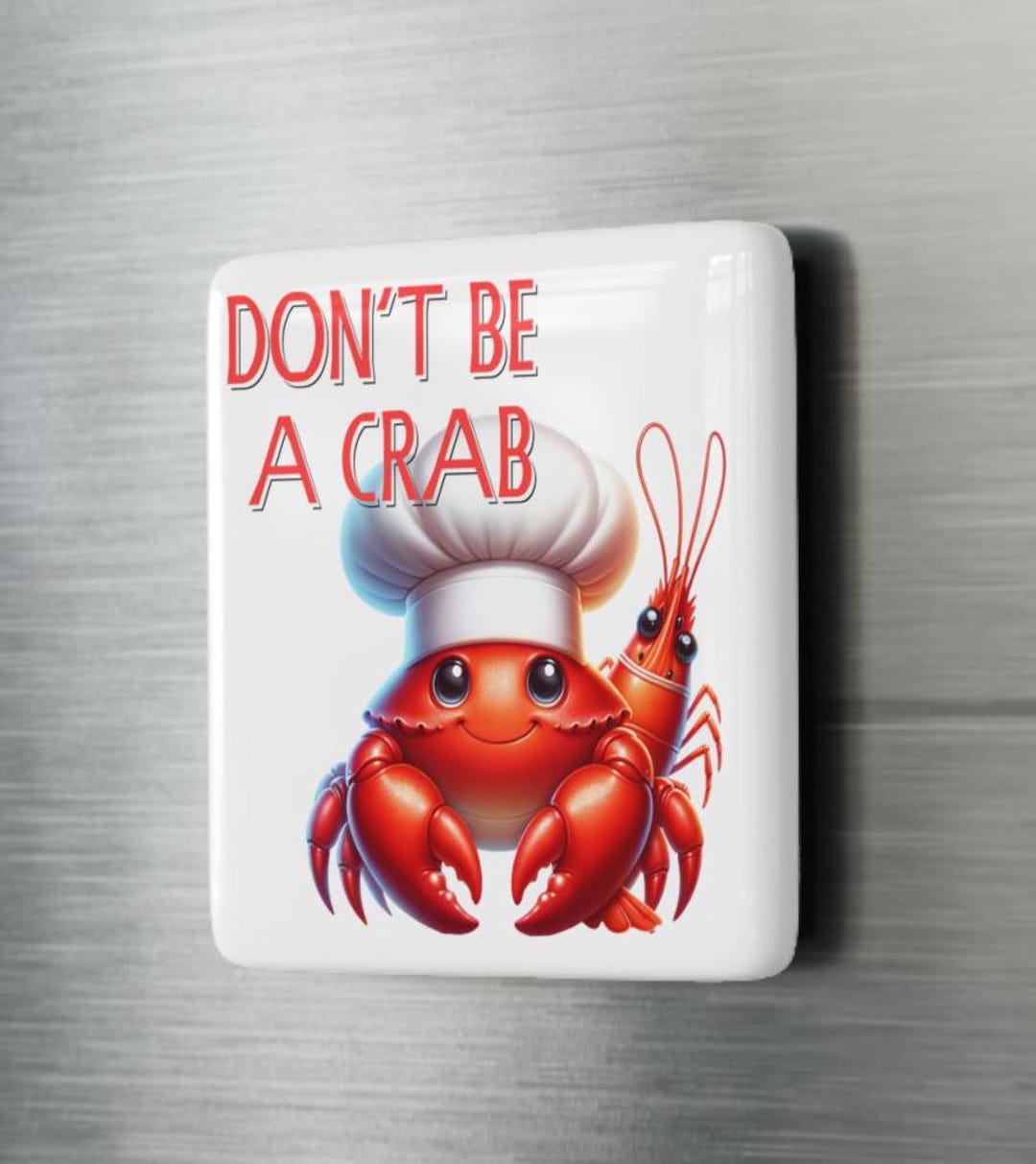 Crab Chef Magnet, Perfect Kitchen Decor, Funny Gift for Foodies ...