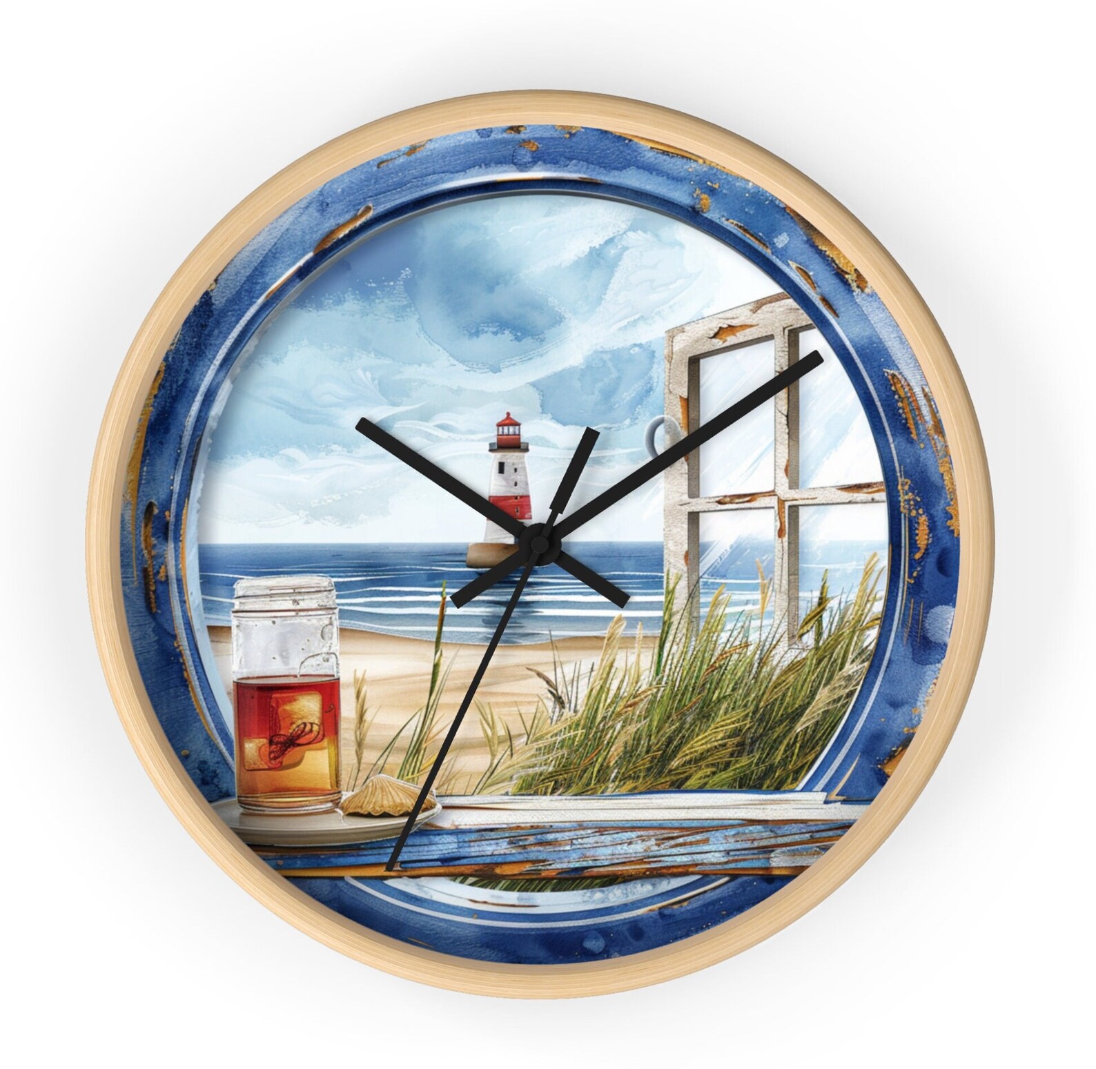 Lighthouse Wall Clock Great 10 Inch Battery Wall Clock for Any Room ...