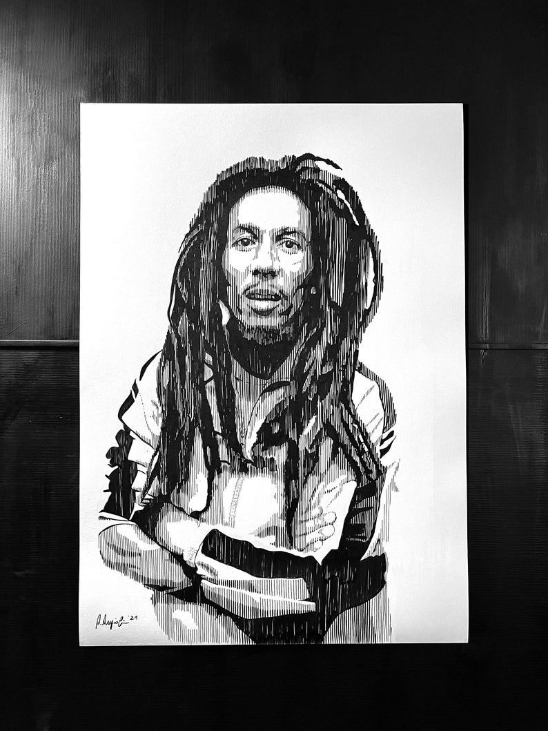 Portrait of Bob Marley - Etsy