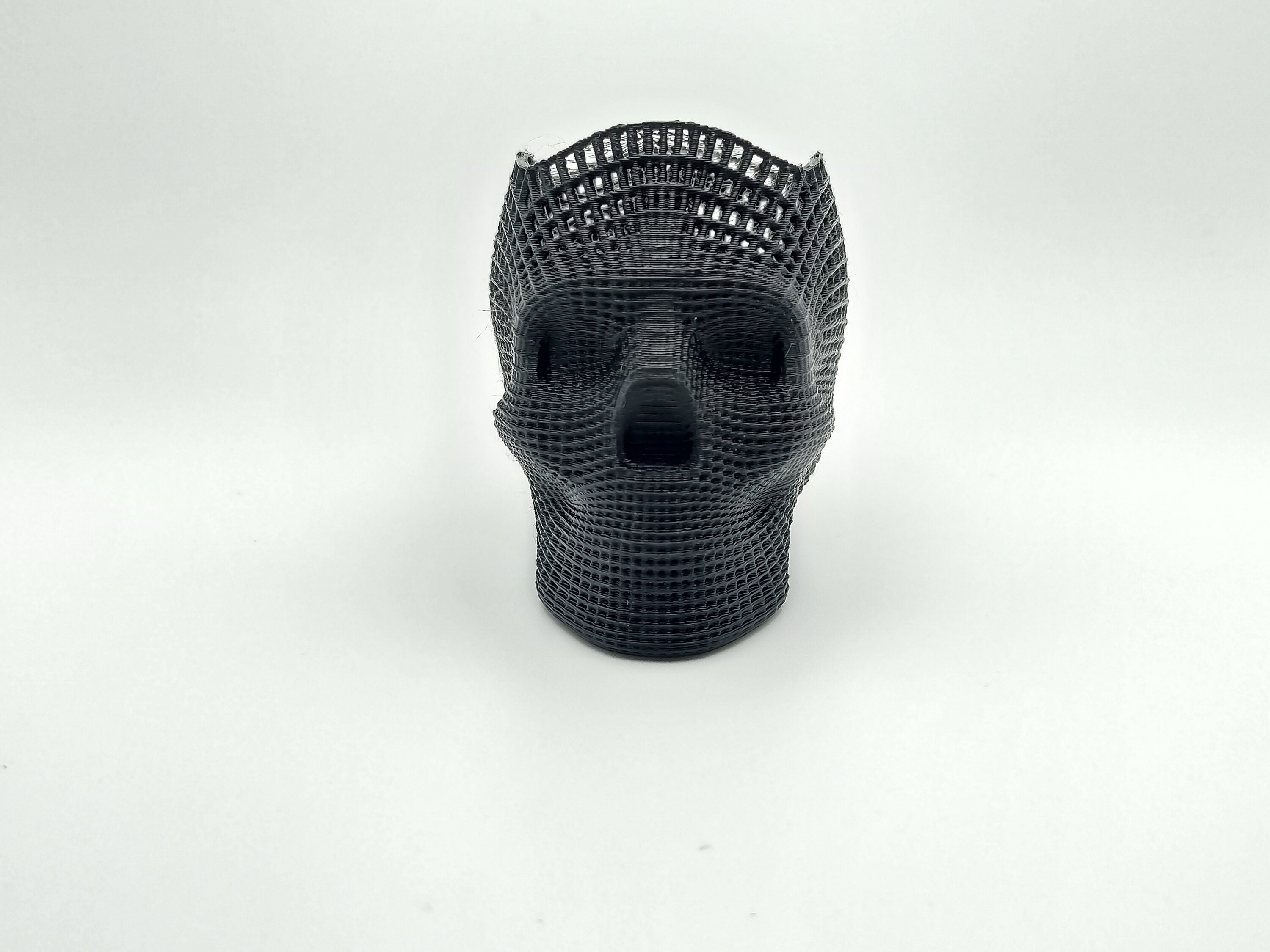 3D Printed Skull Pen/pencil Holder, 3D Printed Wireframe Skull Desk ...
