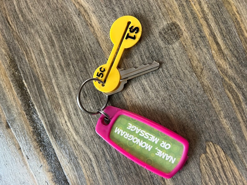 Grocery Cart Key - Shopping Quarter Saver, Reusable Keychain - Can Be ...
