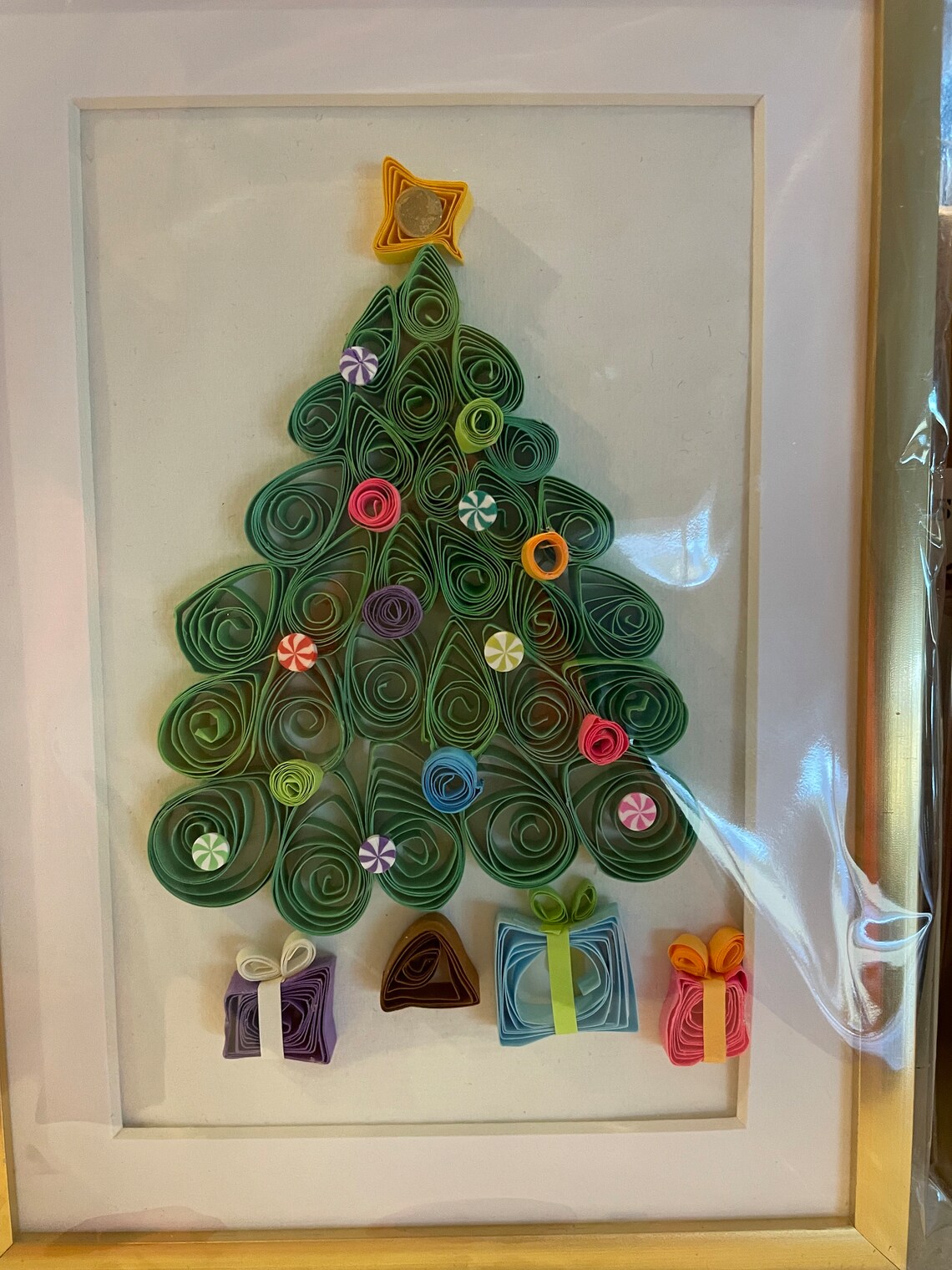 Quilled Christmas Tree With Gifts - Etsy