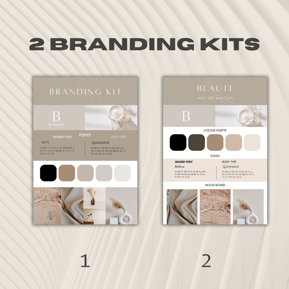Neutral Brand Kit Template | Canva Mood Board (digital) - Etsy