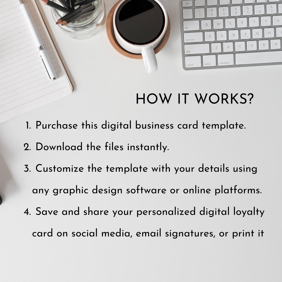 Loyalty Card Template, Editable, Customer Reward Card, Minimal Design ...