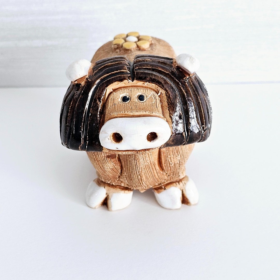 Vintage Signed Artesania Rinconada Style Studio Pottery Ceramic Ox Yak ...