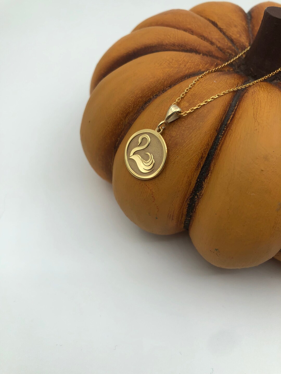 Delicate Swan Necklace, 14K Gold Dainty Bird Necklace, Minimalist ...