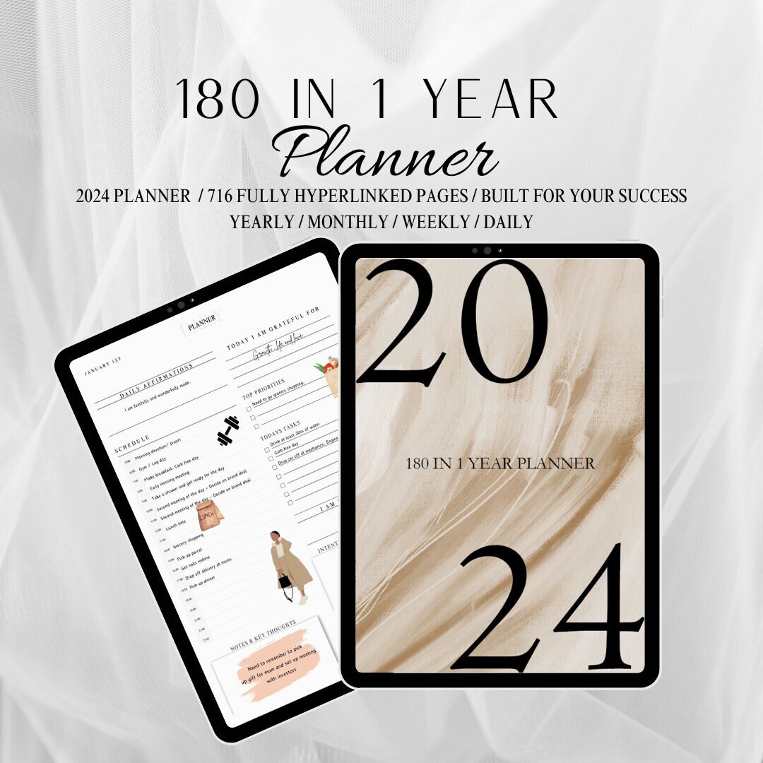 2024 Digital Planner | Yearly, Monthly, Weekly and Daily Planner ...
