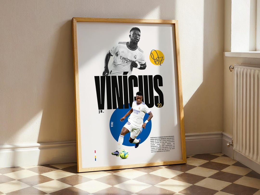 Vinicius Jr. Poster – Modern Graphic design - for Soccer Fan Download ...