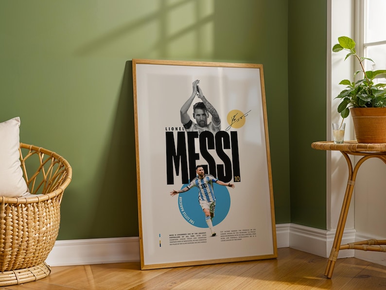 Lionel Messi Poster – Modern Graphic design - for Soccer Fan Download ...