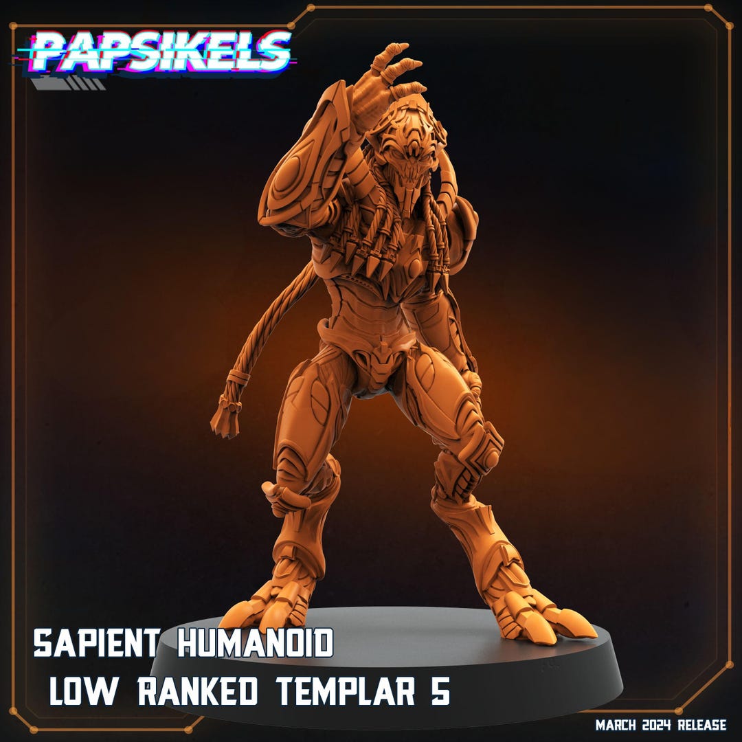 Sapient Humanoid Low Ranked Templar #5 - Tactical Warrior Miniature for ...