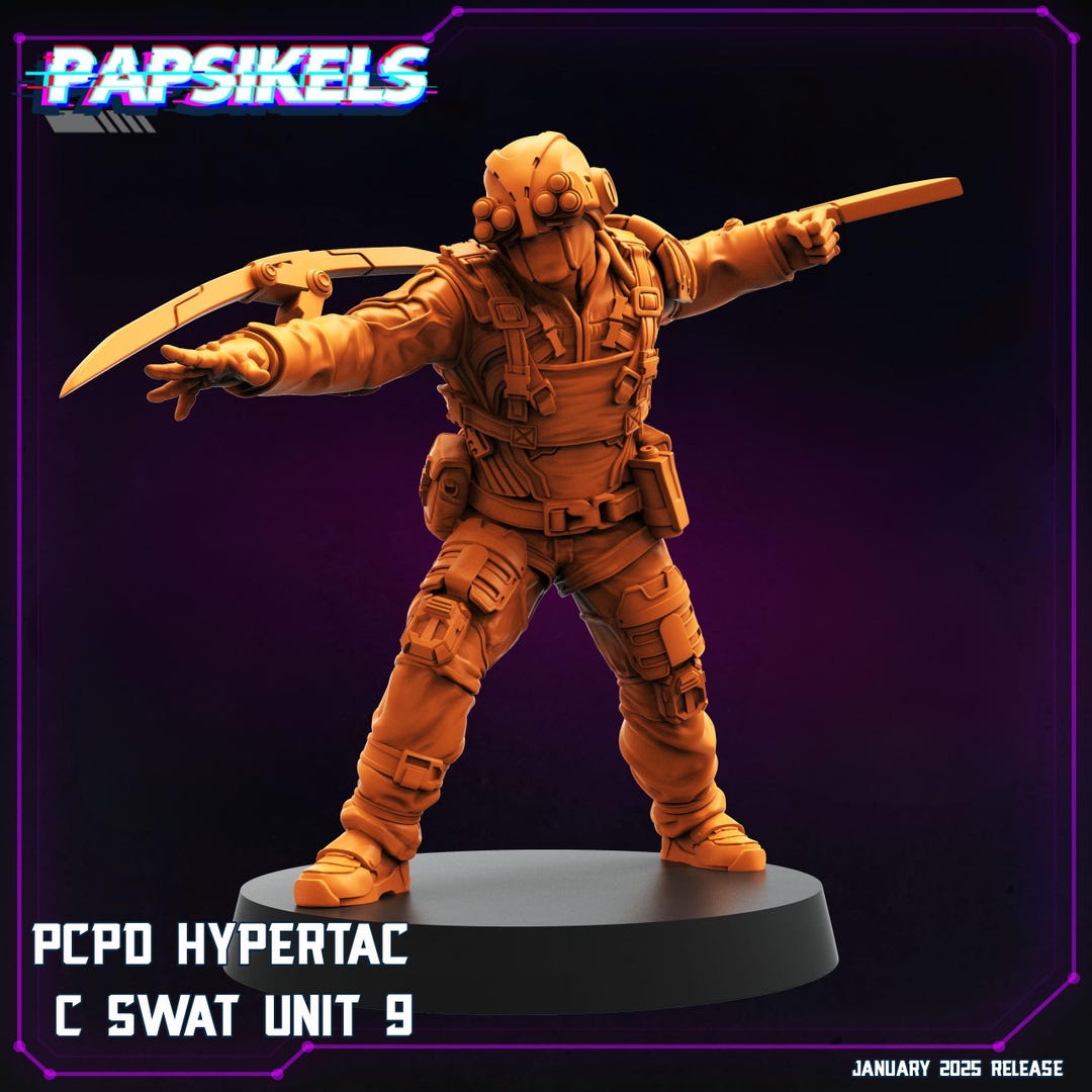 PCPD Hypertac C Swat Unit #9 - High-speed Sci-fi Biker Miniature for ...