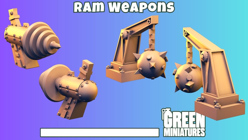 Ram Weapons Green Miniatures Real Edge Cyberpunk Models Shadowrun RPG ...